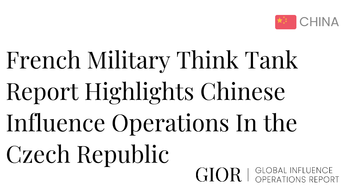 French Military Think Tank Report Highlights Chinese Influence ...