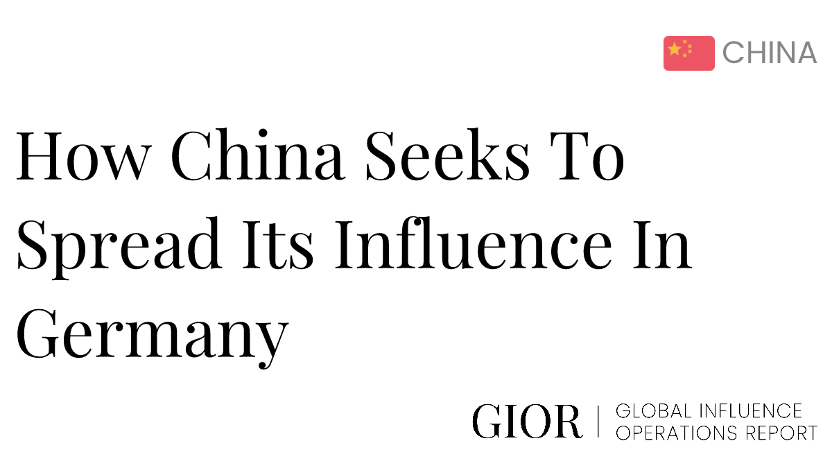 How China Seeks To Spread Its Influence In Germany - Global Influence ...