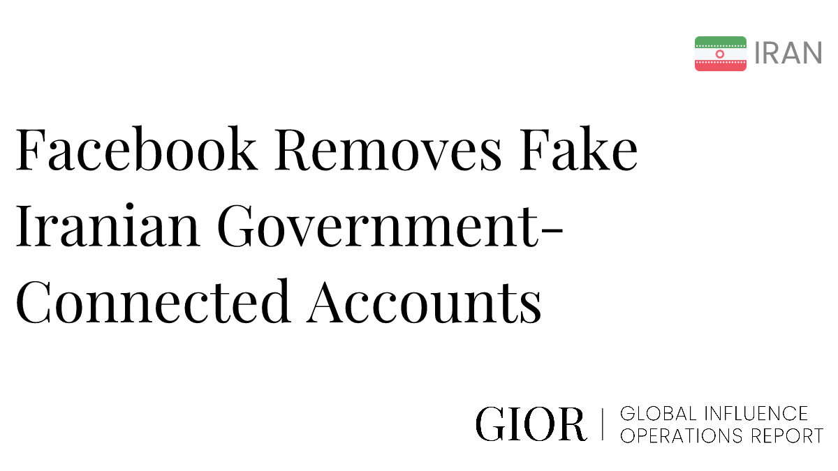 Facebook Removes Fake Iranian Government-Connected Accounts - Global ...