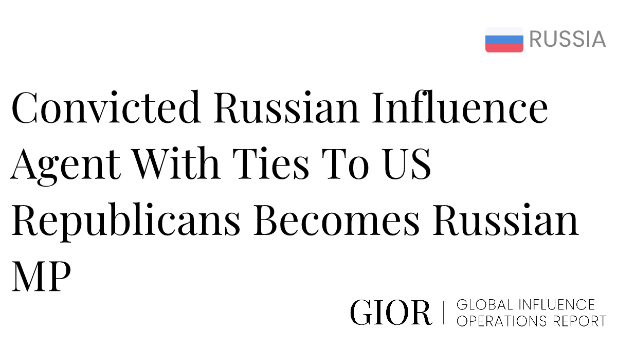 Convicted Russian Influence Agent With Ties To US Republicans Becomes ...