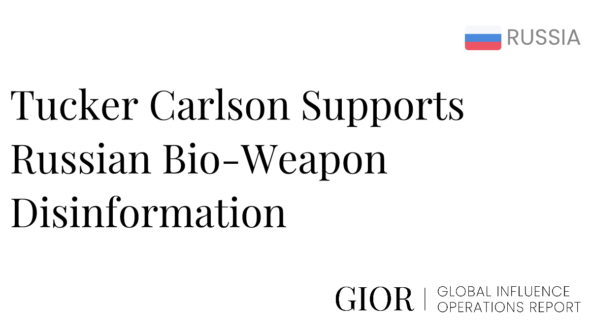 Tucker Carlson Supports Russian Bio-Weapon Disinformation - Global ...