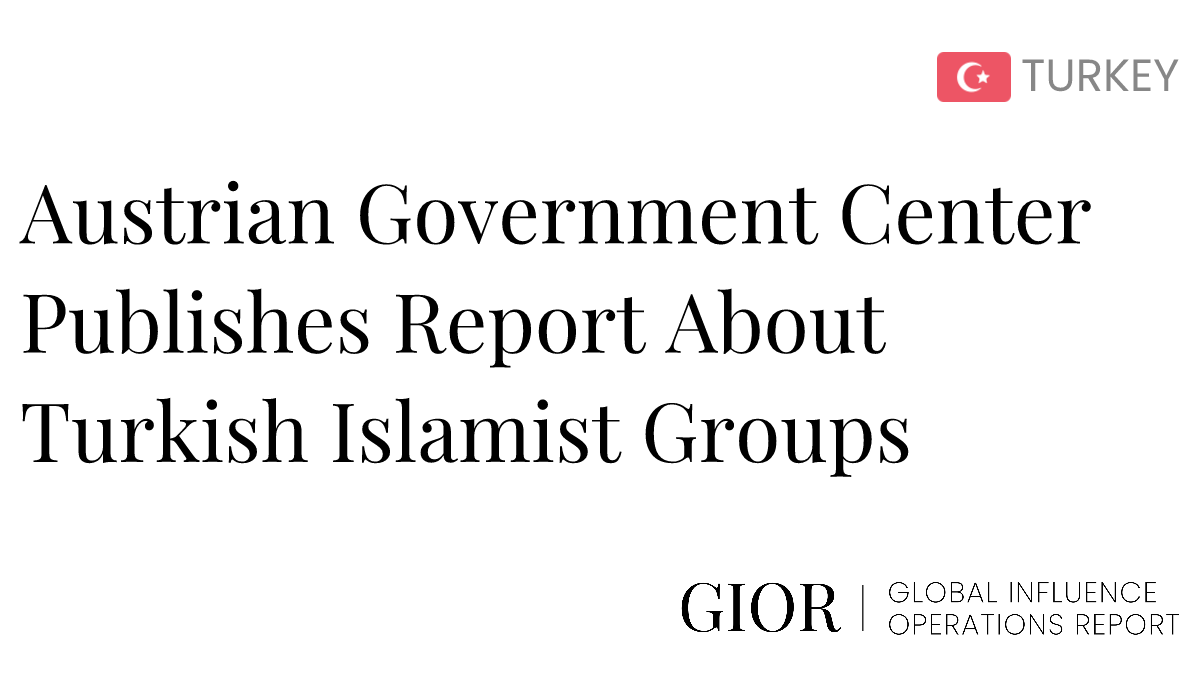 Austrian Government Center Publishes Report About Turkish Islamist ...