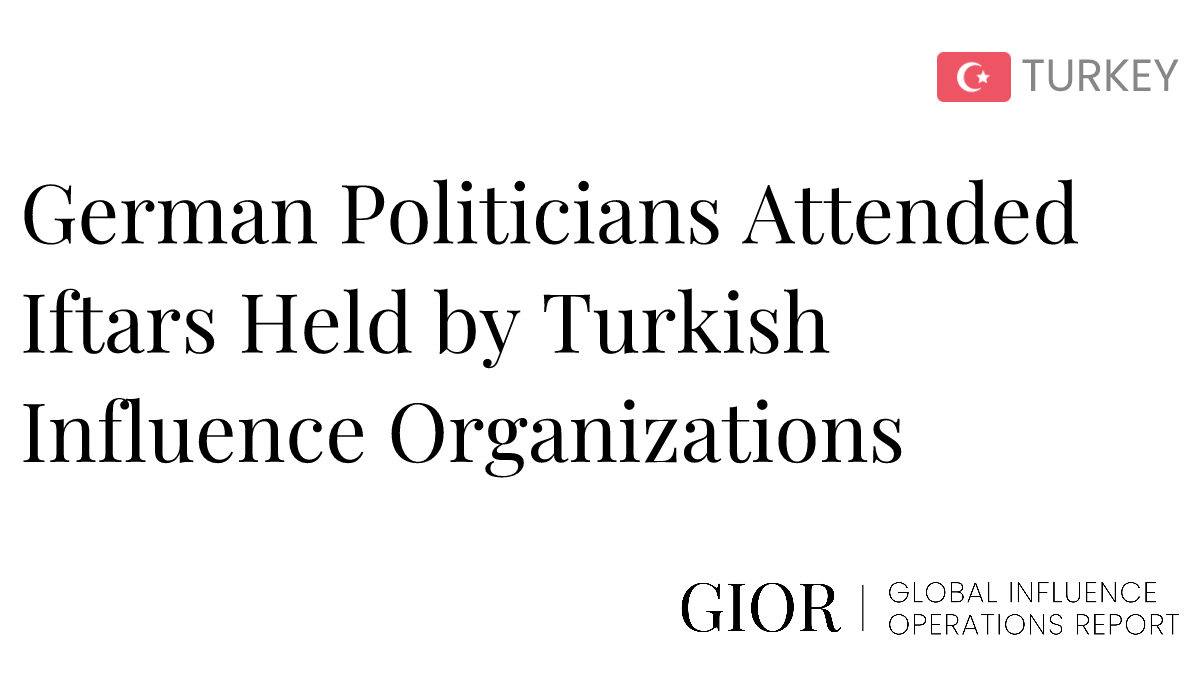 German Politicians Attended Iftars Held by Turkish Influence ...