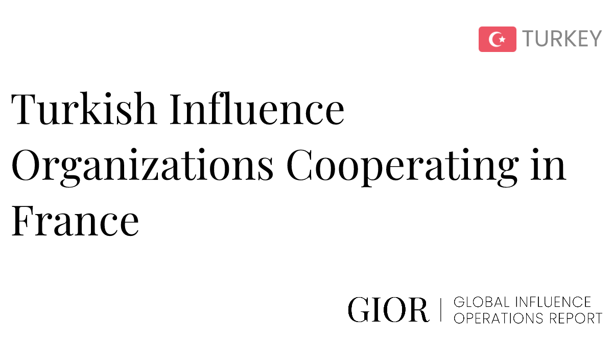 Turkish Influence Organizations Cooperating in France : Global ...