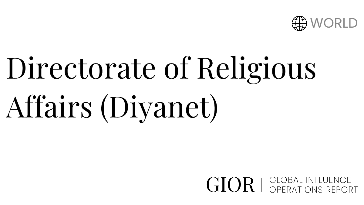 Directorate of Religious Affairs (Diyanet) - Global Influence ...